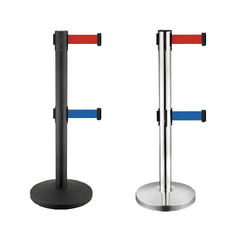 Double Belts Stainless Steel Crowd Control Barrier for Hotel Lobby ...