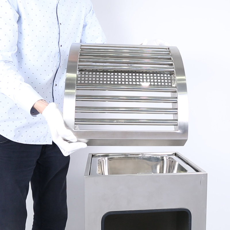 Luxury Sand Grain Steel Dustbin for Lobby (YH-303) - Buy Dustbin ...